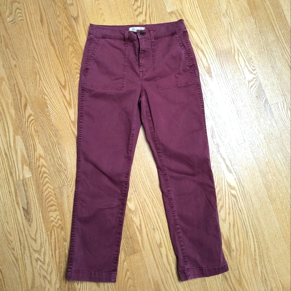 Madewell | Pants & Jumpsuits | Madewell Burgundy Purple Work Wear Pants ...